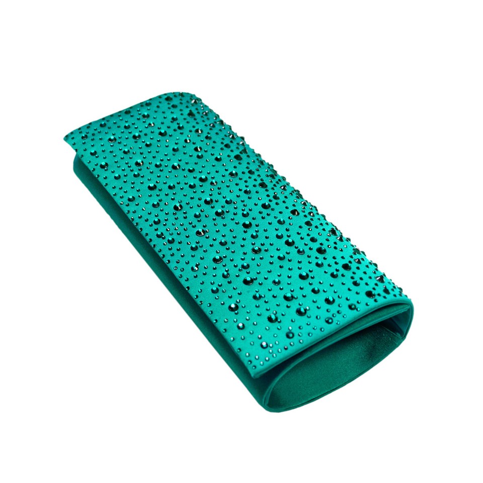 Elegant Satin Flap Crystal Clutch Evening Bag - Diff Colors Avail | eBay