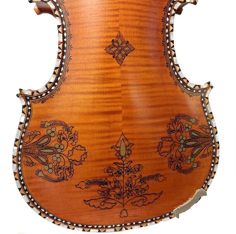 Deluxe 4*4 strings Hardanger Norwegian fiddle,8 strings 4/4 violin for ...