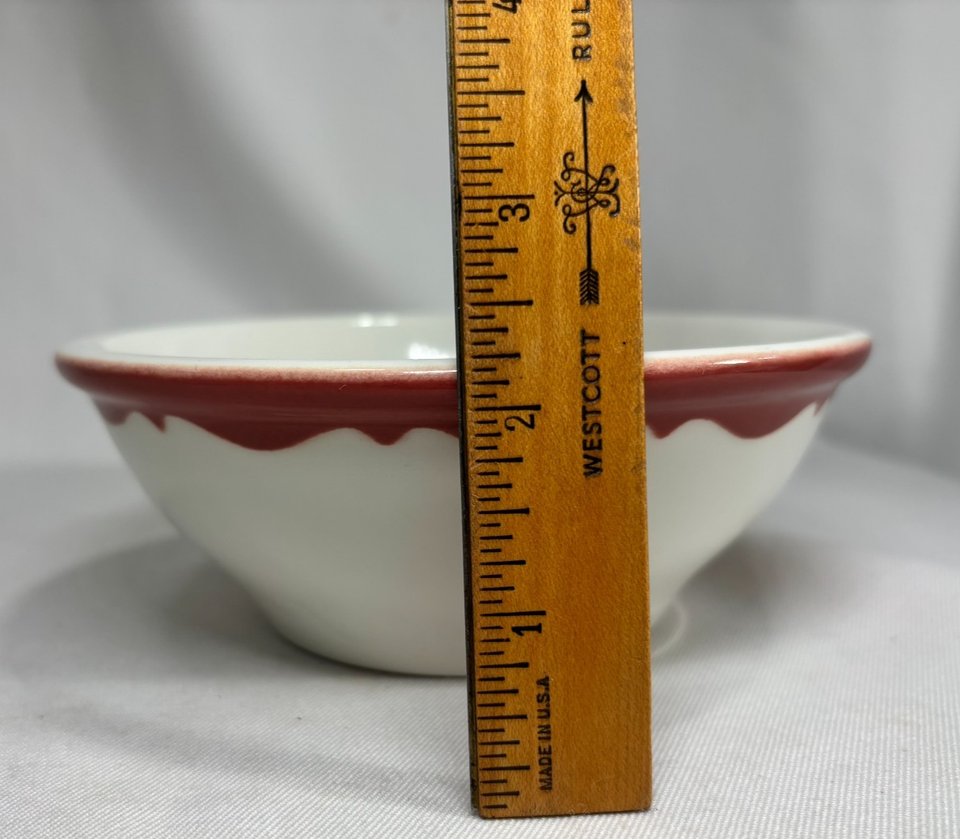 Vintage Mayer China Bowl Red Crest Wave 5.75" Cereal Bowl Restaurant ...