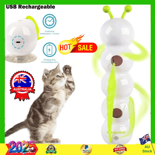 Interactive Cat Toy Intelligent Motion Activated Wack A Worm Post Toy ...