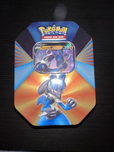Pokemon Trading Card Game Lucario V Forces Collector's Tin Box NEW ...