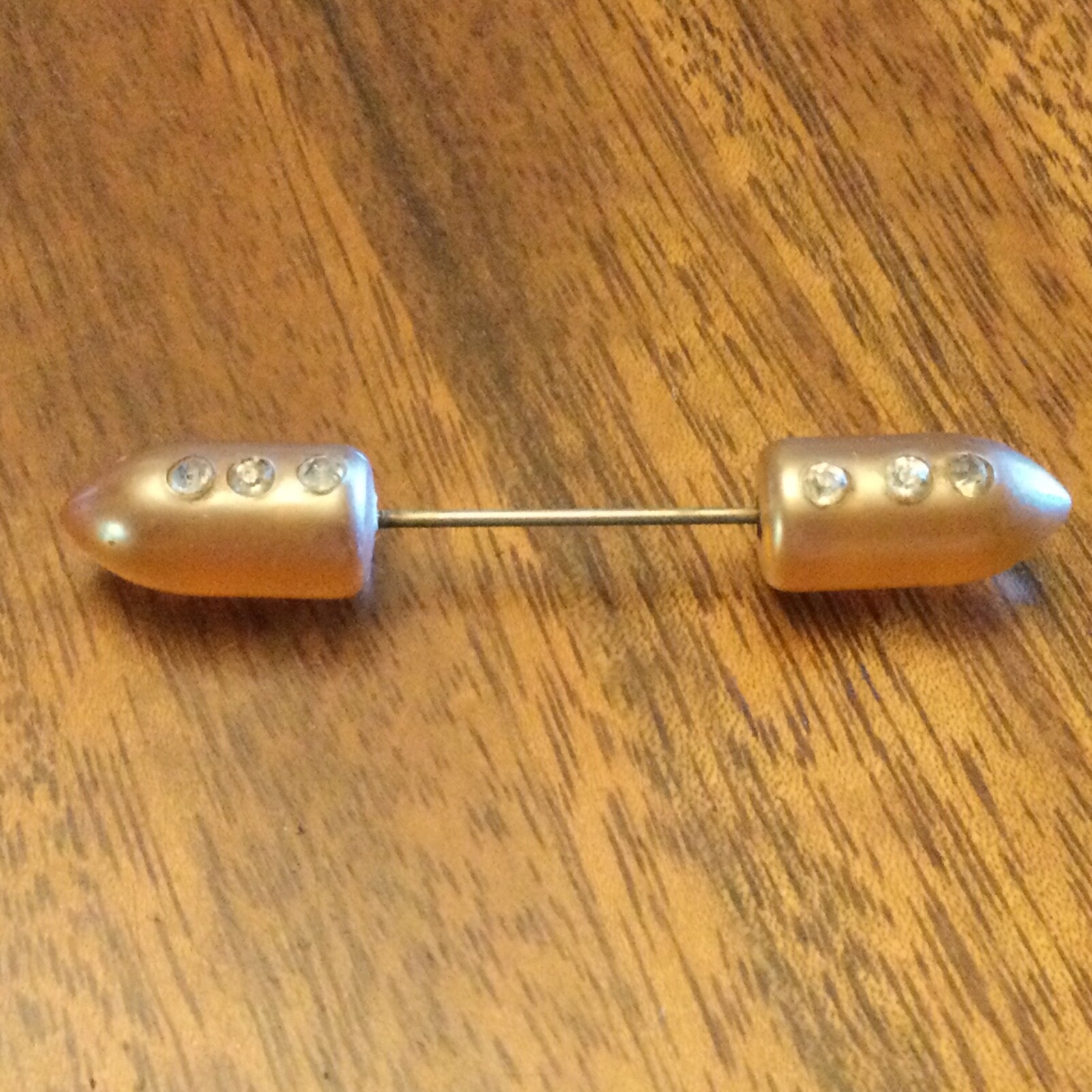 Stunning Vintage Estate Double End Stick Pin with Rhi… - Gem