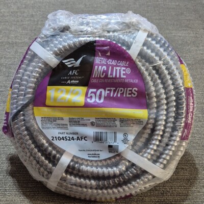 AFC Cable Systems 2104S24-AFC 50 ft. 2-Conductor Aluminum Metal Clad ...