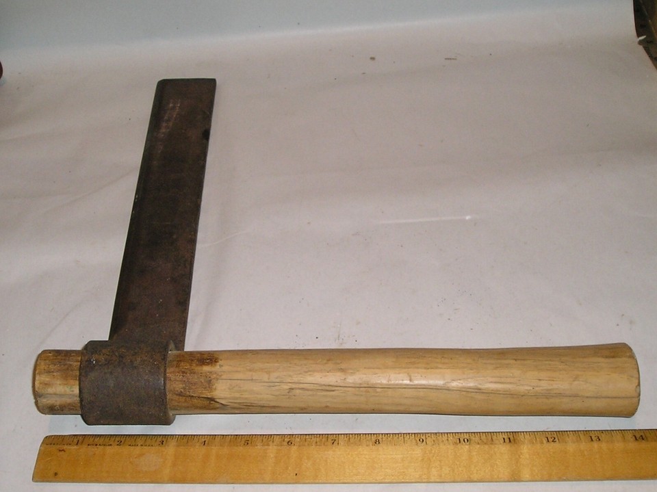 Vintage Froe - Shingle Shake Splitting - Woodworking - w/Wooden Handle ...