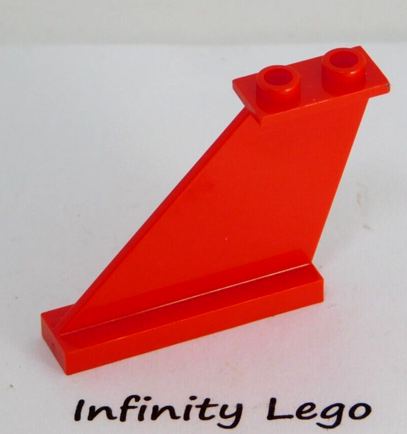 4 LEGO Red Aviation Tail Plane Jet Aircraft Airliner Airport (2340) - 4 ...