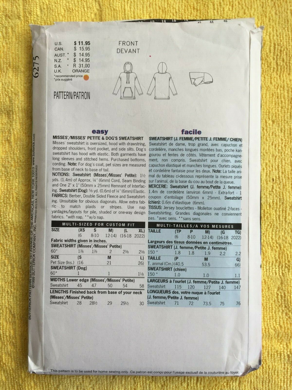 Butterick 3314 Pajamas Pants Shorts Top Pattern Plus Size 16 - 22 for ...