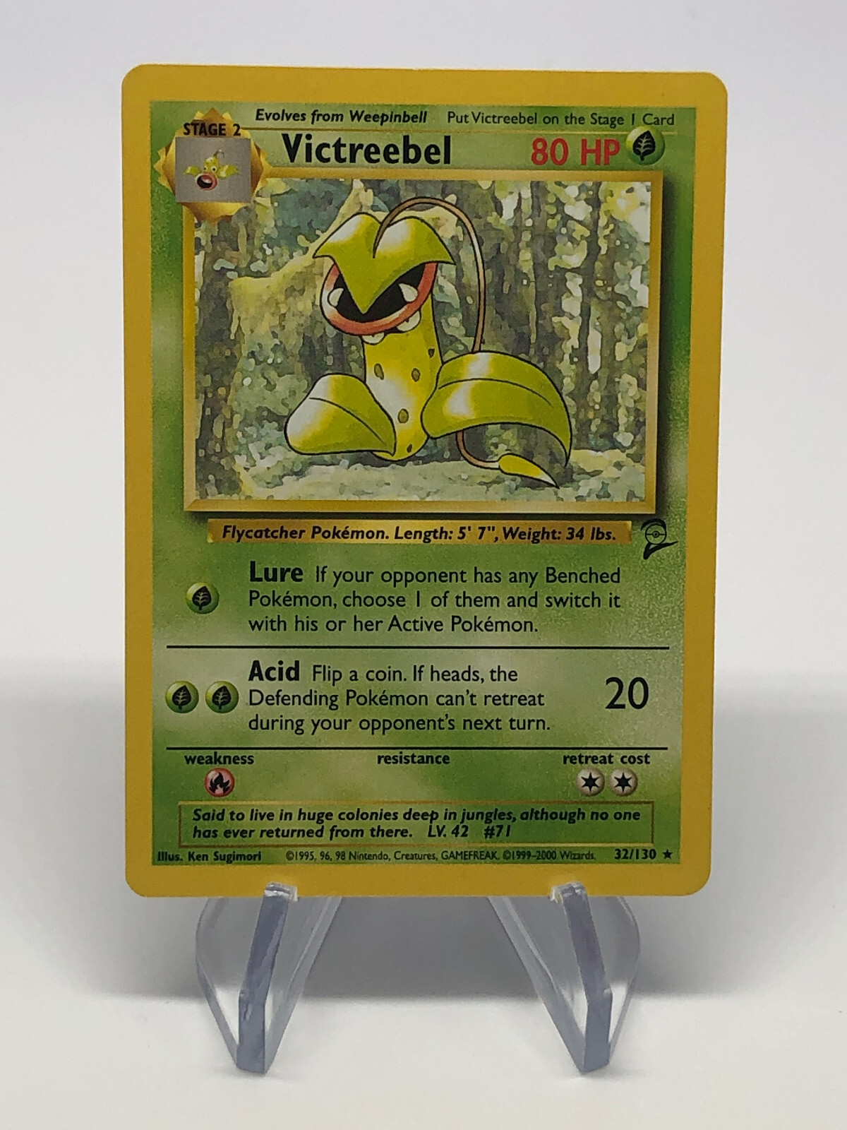 Victreebel 32/130 - Rare - Vintage 2000 English Base Set 2 Pokemon Card ...