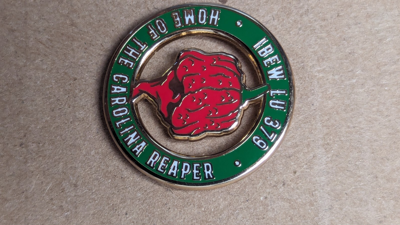 VINTAGE IBEW LOCAL LAPEL PIN UNION LU 379 CAROLINA REAPER PEPPER J2 | eBay