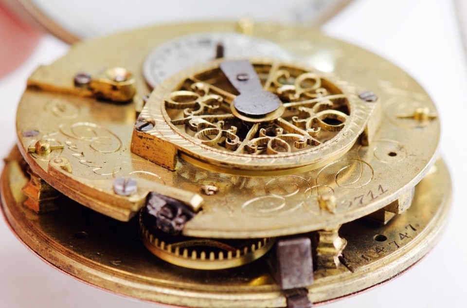 Antique Breguet à Paris Verge Fusee Silver Enamel Pocket Watch Napoleon ...