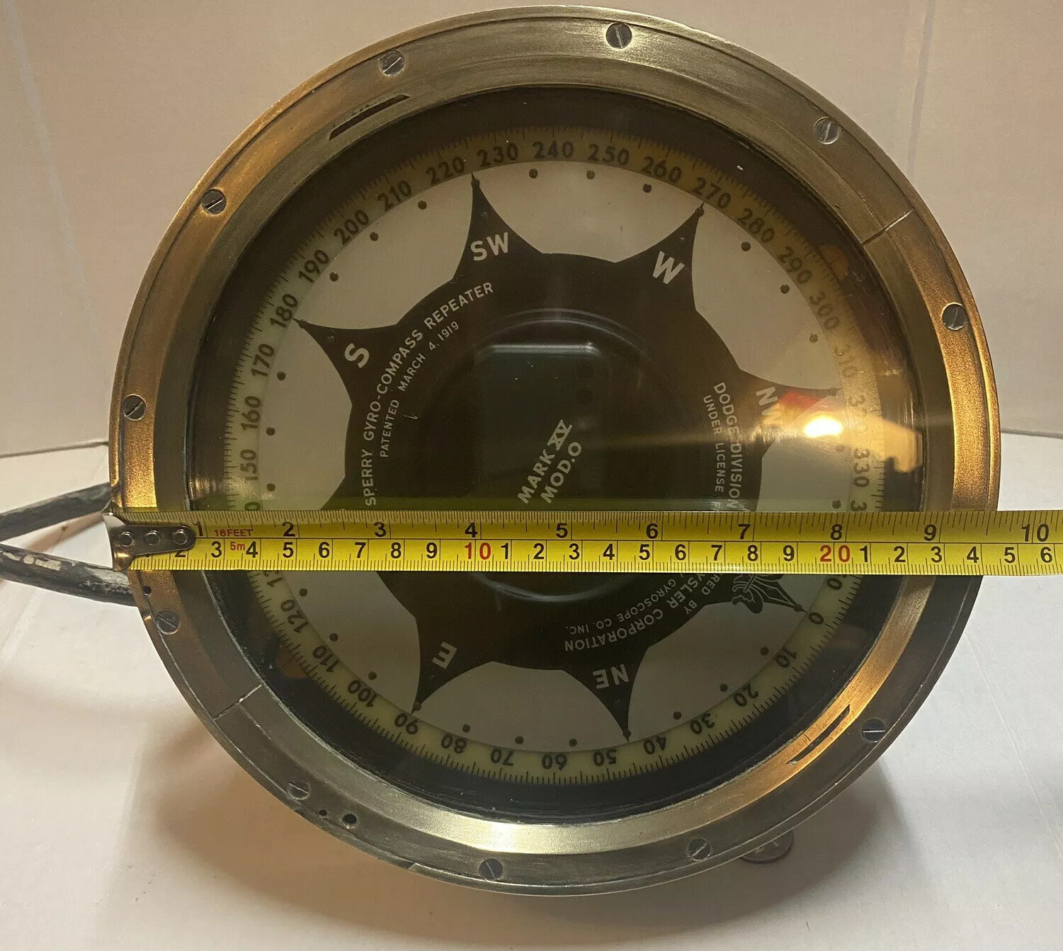 Antique Sperry Gyro Compass Repeater Mark XV Mod 0 Dodge Division ...
