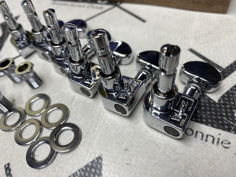 Grover Mini Locking Rotomatic In Line Tuners Tuning Keys Chrome Right ...