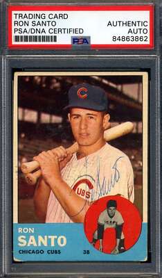 Ron Santo PSA DNA Signed 1963 Topps Autograph | eBay