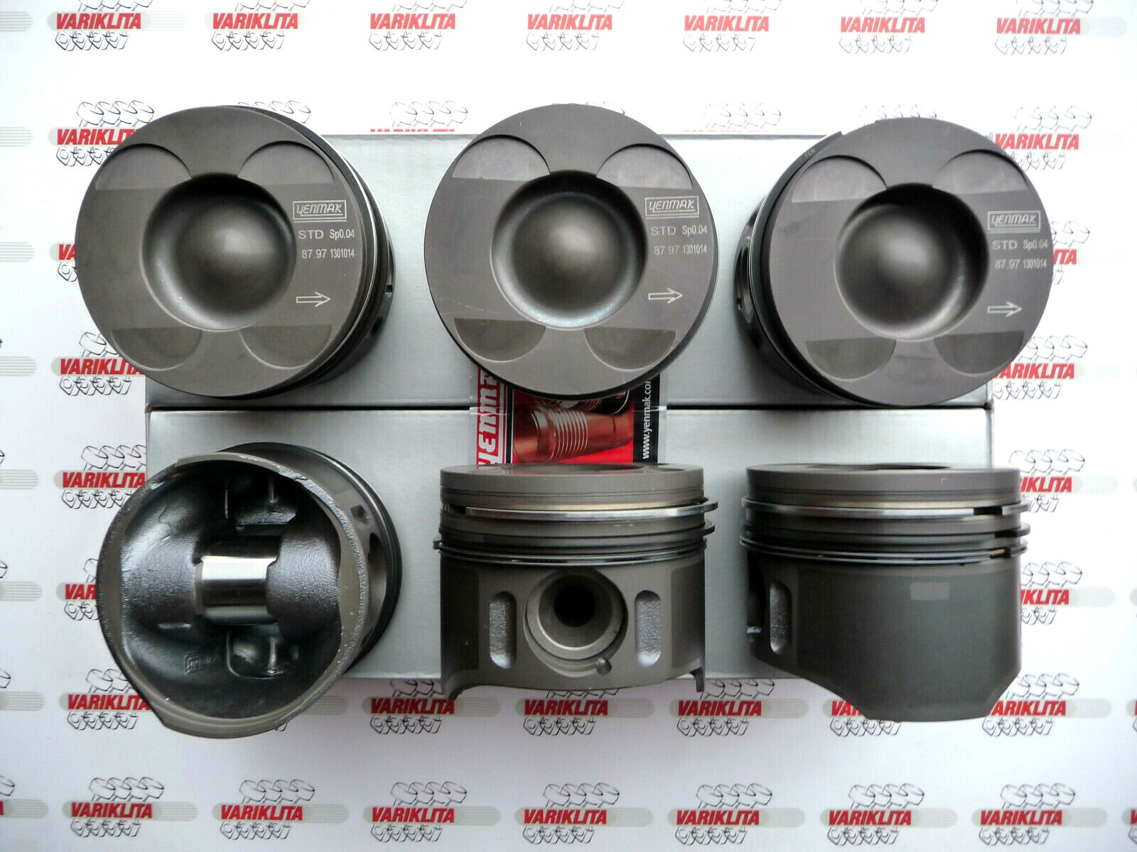 6X PISTONS WITH RINGS MERCEDES 3.2CDI 24V DIESEL OM648.960 OM648.961 ...