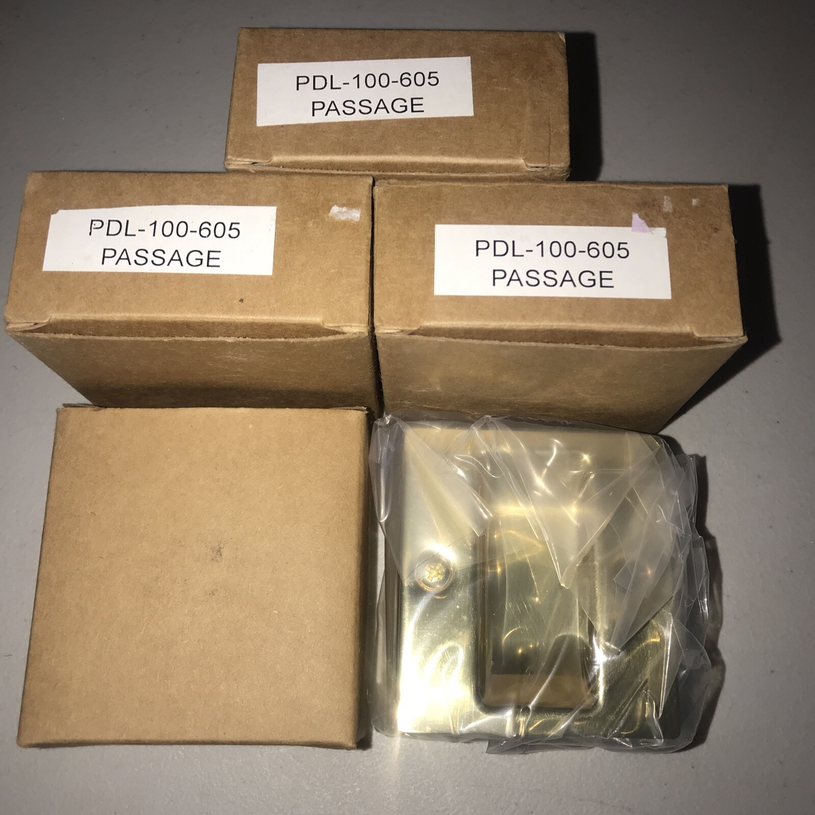 Lot Of 4 Don-Jo PDL-100-625 Passage Pocket Door Lock Brass NEW IN BOXES ...