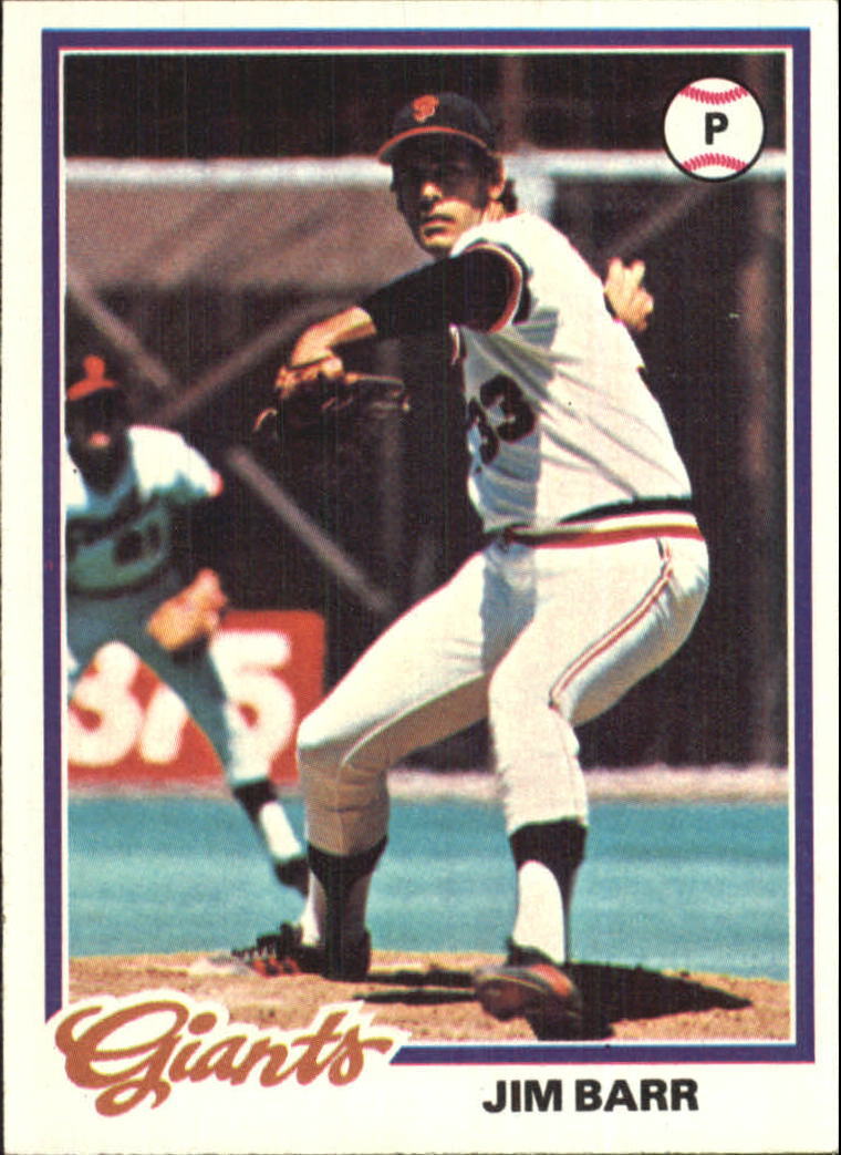 1978 Topps San Francisco Giants Baseball Card #62 Jim Barr - EX-MT | eBay