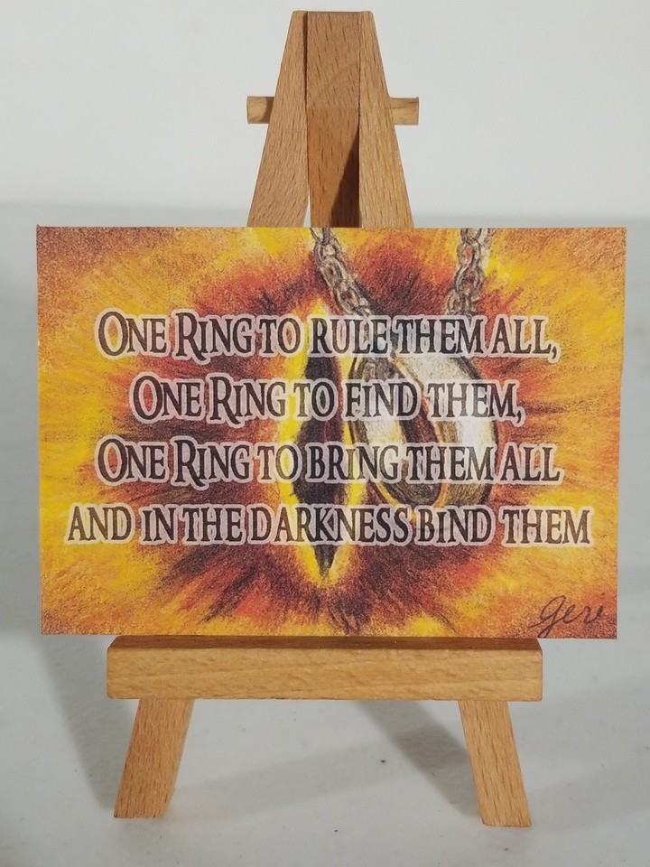ACEO Limited Print Sketch Geri Centonze - LOTR - One Ring To Rule Them ...