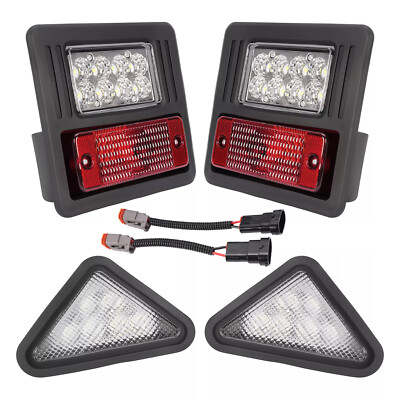 4x LED Headlight Tail Exterior Light Kit For Bobcat Skid Steer Loader ...