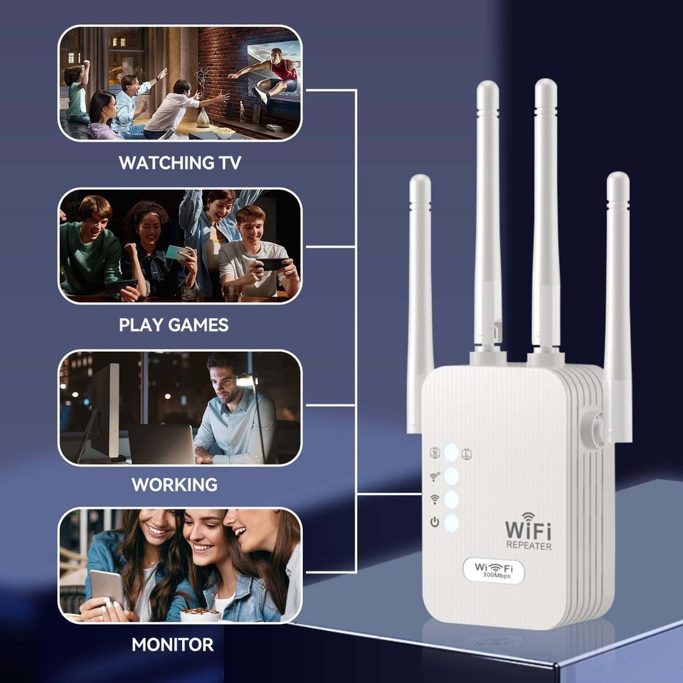 WiFi Extender Signal Booster for Home, Internet Extender WiFi Booster ...