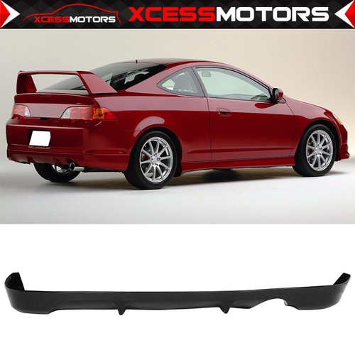 Fits 02-04 Acura RSX A Style Unpainted Black Rear Bumper Lip Spoiler PU ...