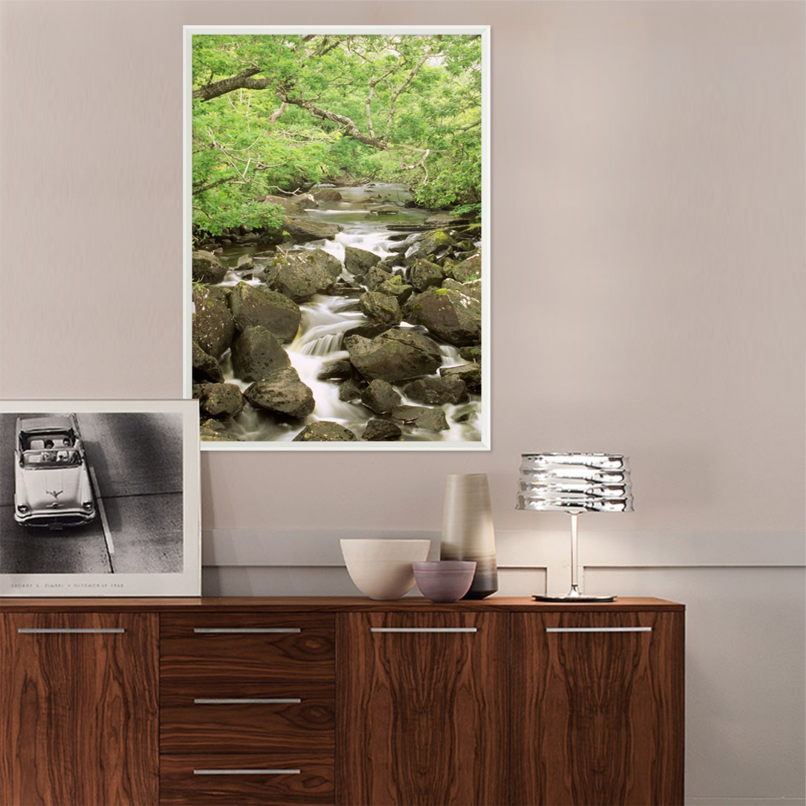 3D Stone Creek 45 Fake Framed Poster Home Decor Print Painting Unique ...