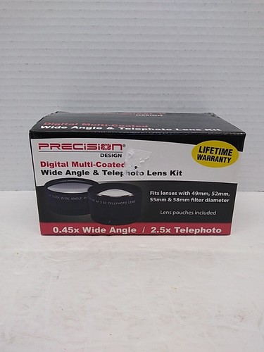 Precision Design Digital Multi-Coat 2.5X Telephoto .45x Wide-Angle Lens ...
