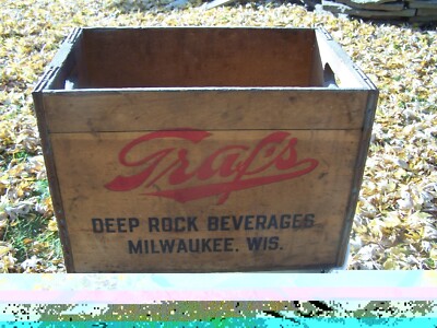 Vintage Graf's Deep Rock Beverage Wooden Crate Box, Milwaukee, WI. | eBay