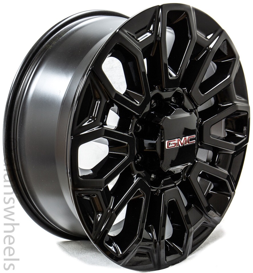 4 New GMC Sierra 2500 3500 22” Factory OEM Gloss Black Wheels Rims ...