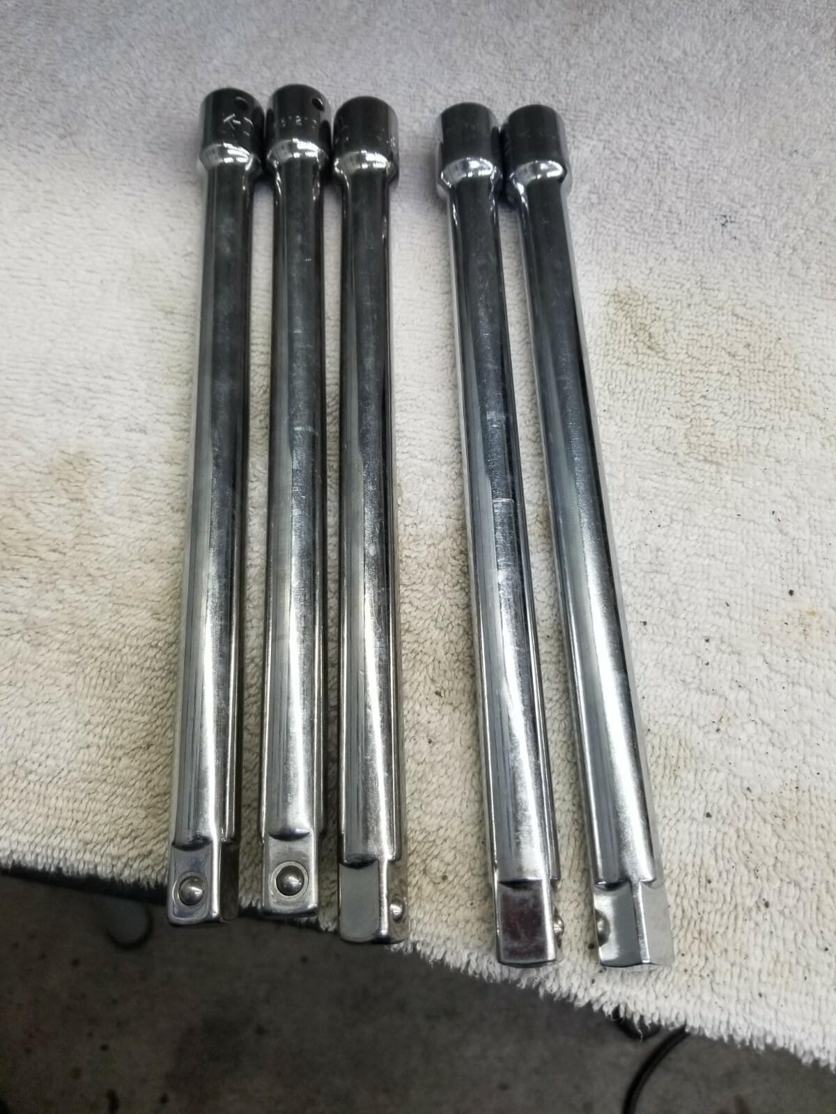 10 inch 1/2 drive socket extensions set of 5 KD Easco Allen Granco ...