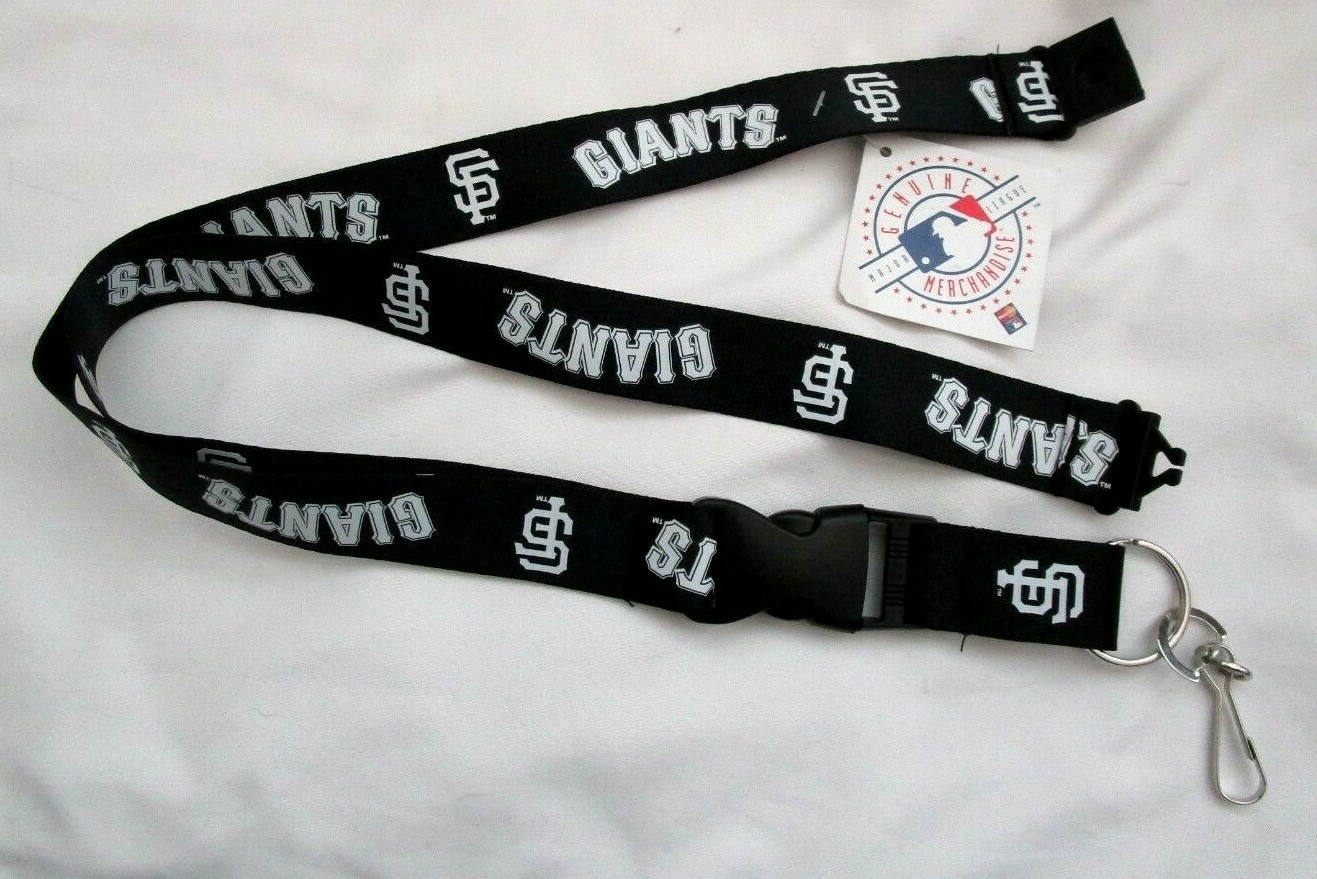 San Francisco Giants Blackout Logo Detachable Lanyard Keychain-Brand ...