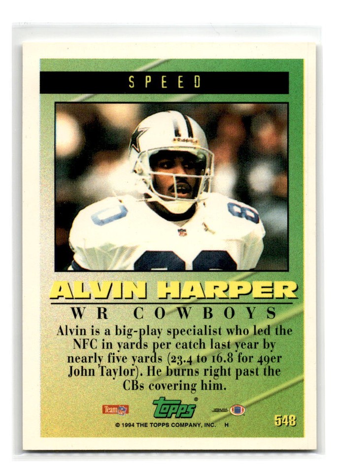 1994 Topps - #548 - Alvin Harper - Dallas Cowboys | eBay