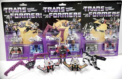 TRANSFORMERS G1 Reissue FRENZY LASERBEAK /RATBAT FENZY/RAVAGE RUMBLE ...