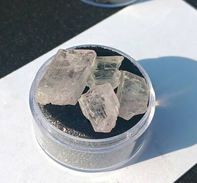Terminated Kunzite Crystal, 4.2G, 4 Stones, Striated Pink Kunzite ...