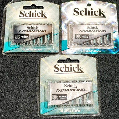 3 Sets Of Schick Men’s Razor Fx Diamond 5 Pack Refill Blades 1999 Free ...