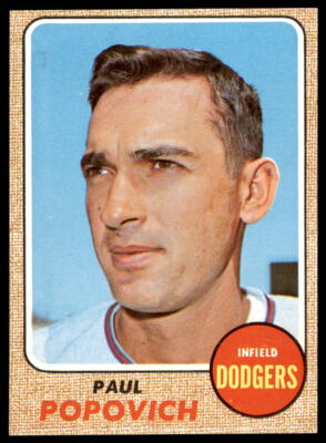 1968 Topps Paul Popovich #266 Los Angeles Dodgers | eBay