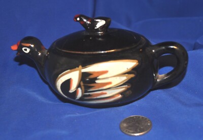 Vintage 1950's JAPAN Redware Clay Duck Shaped Small Teapot 6" x 3" | eBay
