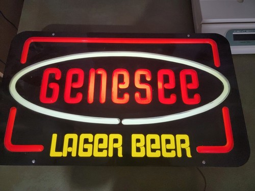 Genesee Lager Beer Light Up Sign. 22 X 13 | eBay