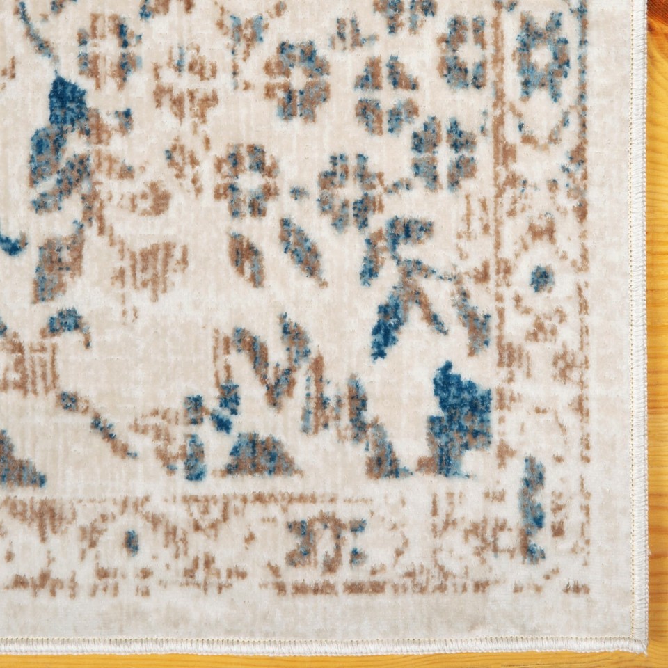 Modern Area Rugs for Living Room 7x10 Distressed Blue 5x7 Floor Carpet ...