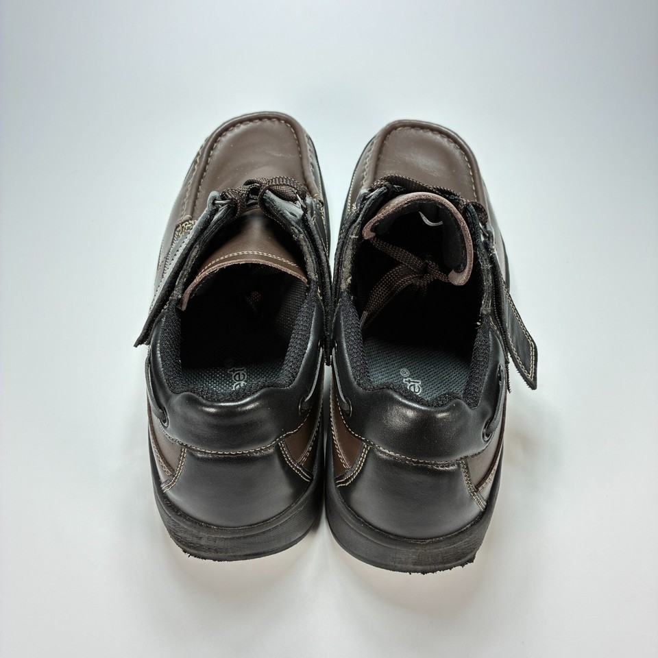 Orthofeet Baton Rouge Men's Brown Black Leather Loafer Lace Up Shoes ...