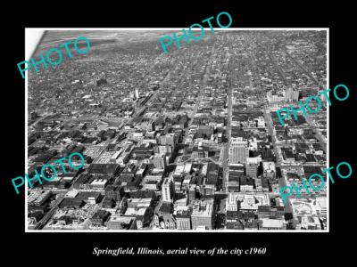 OLD LARGE HISTORIC PHOTO OF SPRINGFIELD ILLINOIS AERIAL VIEW OF THE ...