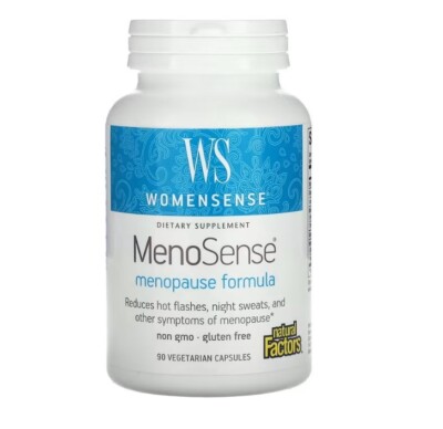 Natural Factors, WomenSense, MenoSense, Menopause Formula, 90 Veg ...