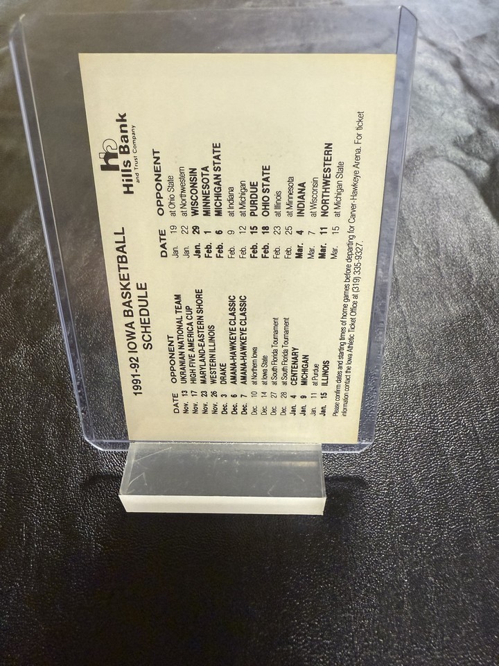 James Moses University of Iowa basketball trading card 1991-1992 | eBay UK