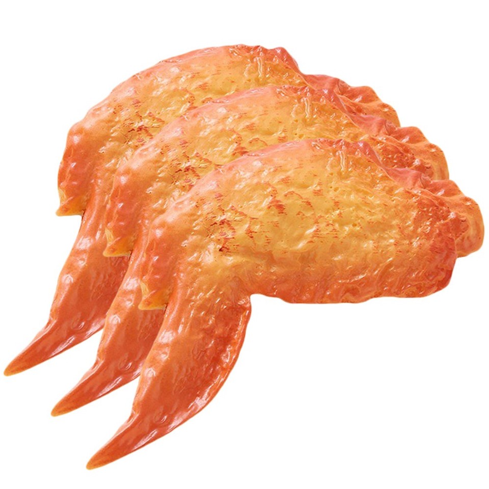3Pcs Fake Roasted Chicken Wing Prop Decorative Baked Chicken Wing ...