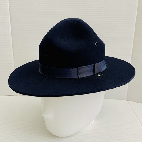 Stratton The Lawman 4 Dent Officer Trooper Hat Navy Blue SIZE 6 3/8 | eBay