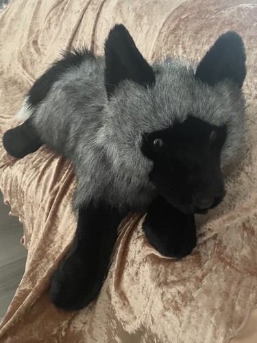 Douglas Cuddle Toys Sterling 22" DLUX Silver Fox Plush Stuffed Animal ...