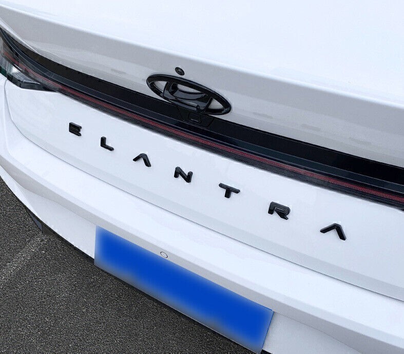 Black Front Rear Emblem Letter Logo Badge 10pcs For Hyundai Elantra ...