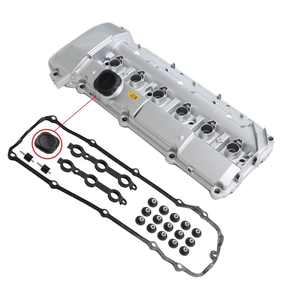 Aluminum Engine Valve Cover w/ Gasket For BMW M54 E46 325Ci 325i 330i ...
