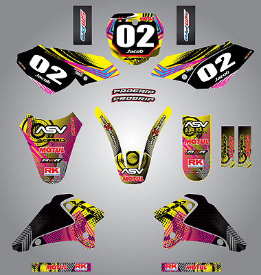 Full Custom Graphic Kit -NEON STYLE - Suzuki DRZ 125 / 2001 - 2007 ...