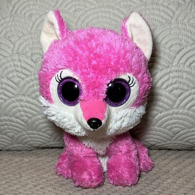 TY Beanie Boo Sierra 9” Plush Pink Wolf (Great Wolf Lodge Exclusive) No ...