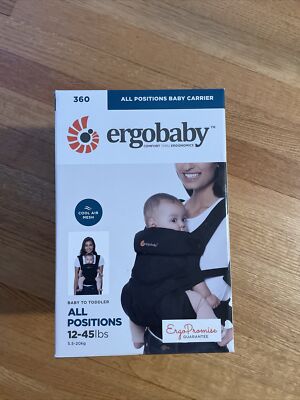 Ergobaby Ergo Pack 360 All Position Baby Carrier 12 - 45 lbs Onyx Black ...