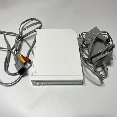 Nintendo Wii RVL-001 Console Only WHITE Works Tested with AC Chord No ...